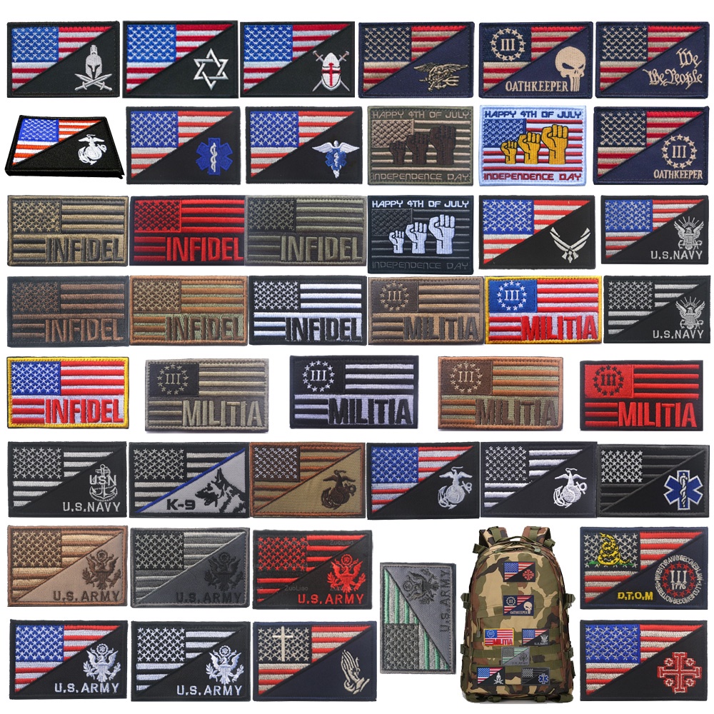 Hot Sale Velcro Patch Clothes Armband Punisher American Flag Backpack ...