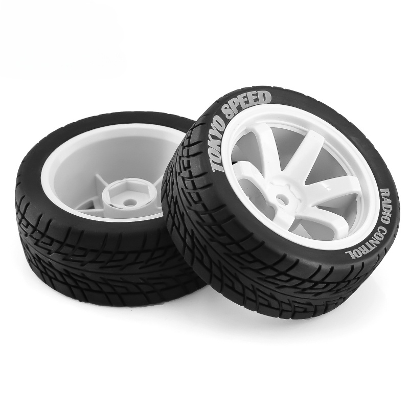 RS RC 1/10 RC Rally Racing Wheels Tires On Road Car Rubber Tyres 12mm ...
