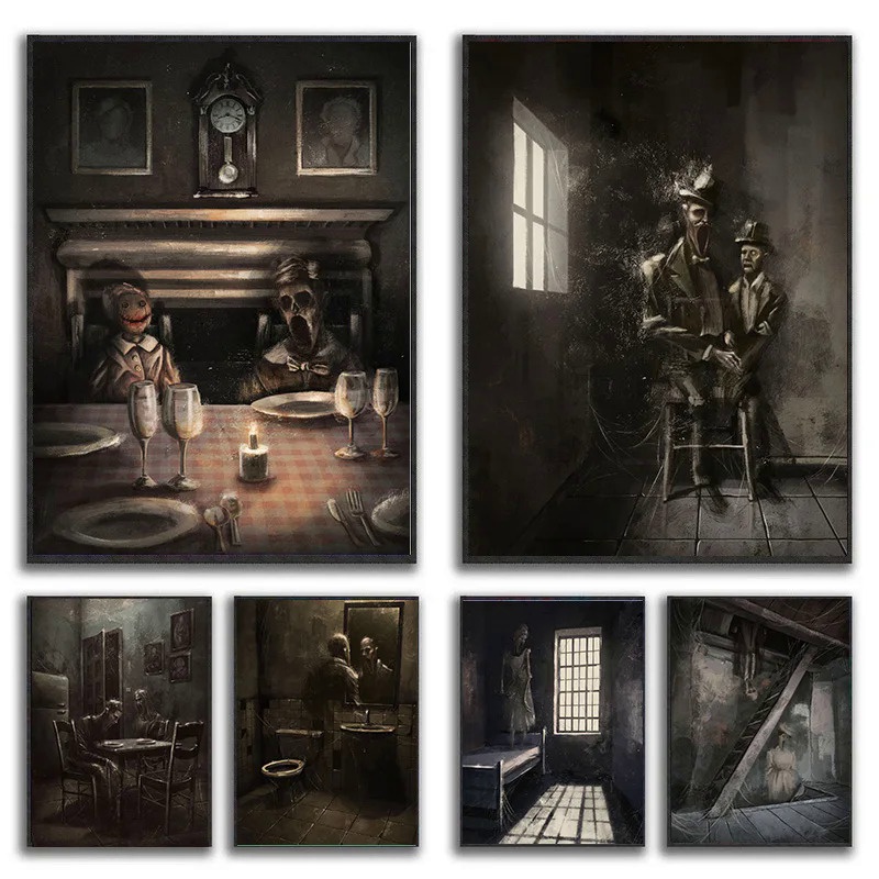 Haunted Timeless House Vintage Poster Horror Evil Spirits Ghost ...