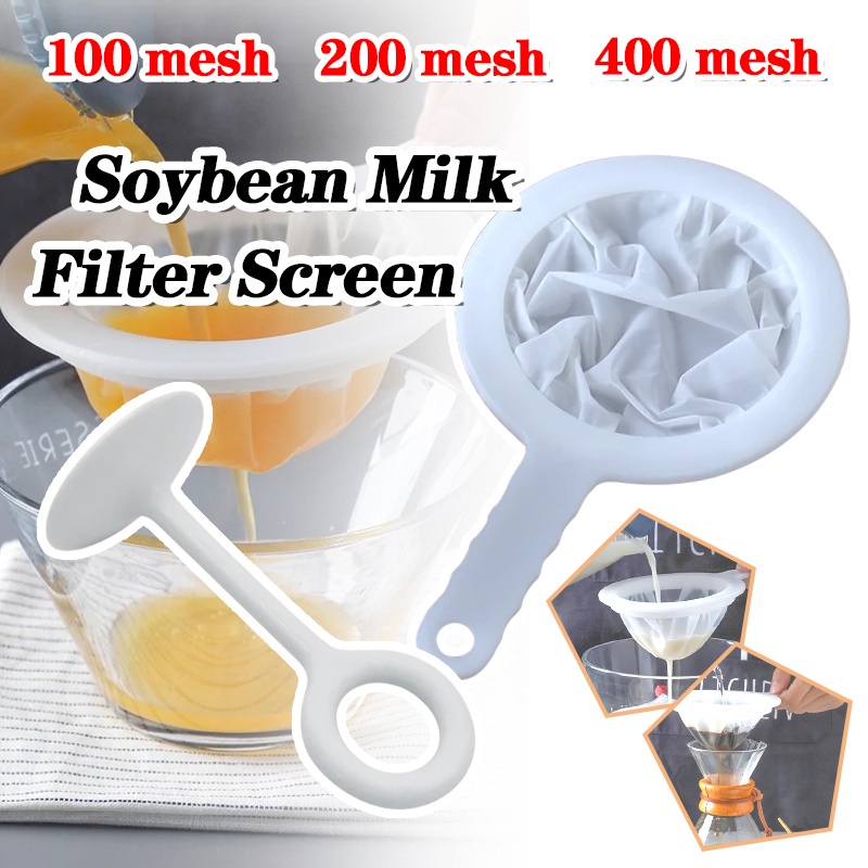 100/200/400 Mesh Juice Soymilk Coffee Filter/Nylon Fine Colander ...