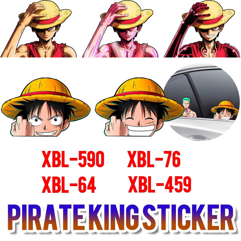 One Piece Fifth Gear Luffy 3D Gradient Sticker Illusion Car Sticker ...