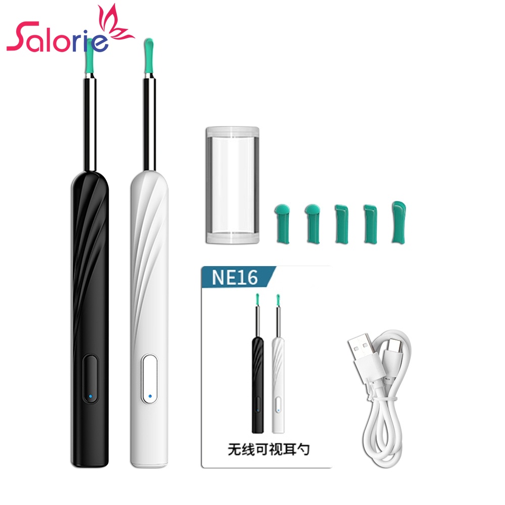 Salorie Ear Wax Cleaner Endoscope 3.6mm Visual Ear Scope Camera with 6 ...