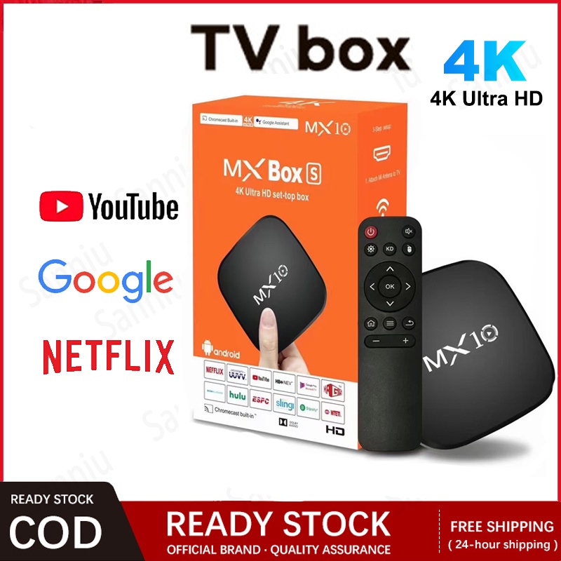 Android 12 TV Box Ultra 4K HD 2.4G Wifi Allwinner RK3228A Quad-Core USB ...