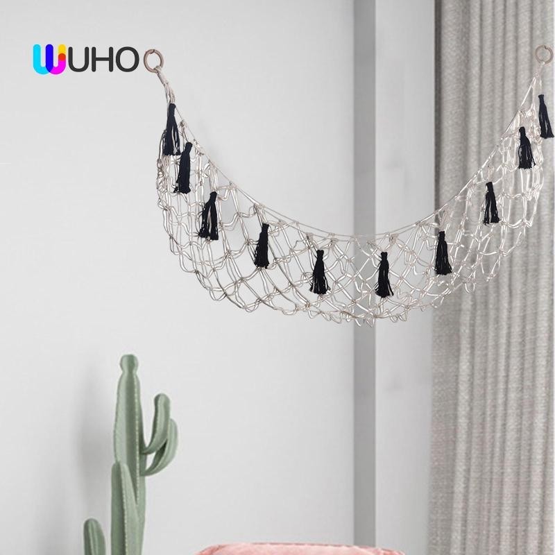 [WUHO] Large Stuffed Animal Net Hammock Boho Netting for Playroom ...
