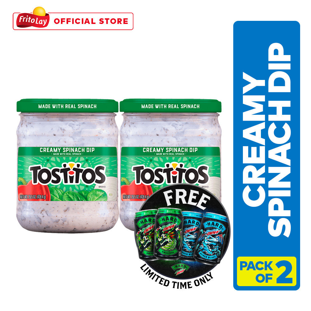 Tostitos Creamy Spinach Dip 425.2g - Pack of 2 with FREE 4 Hard ...
