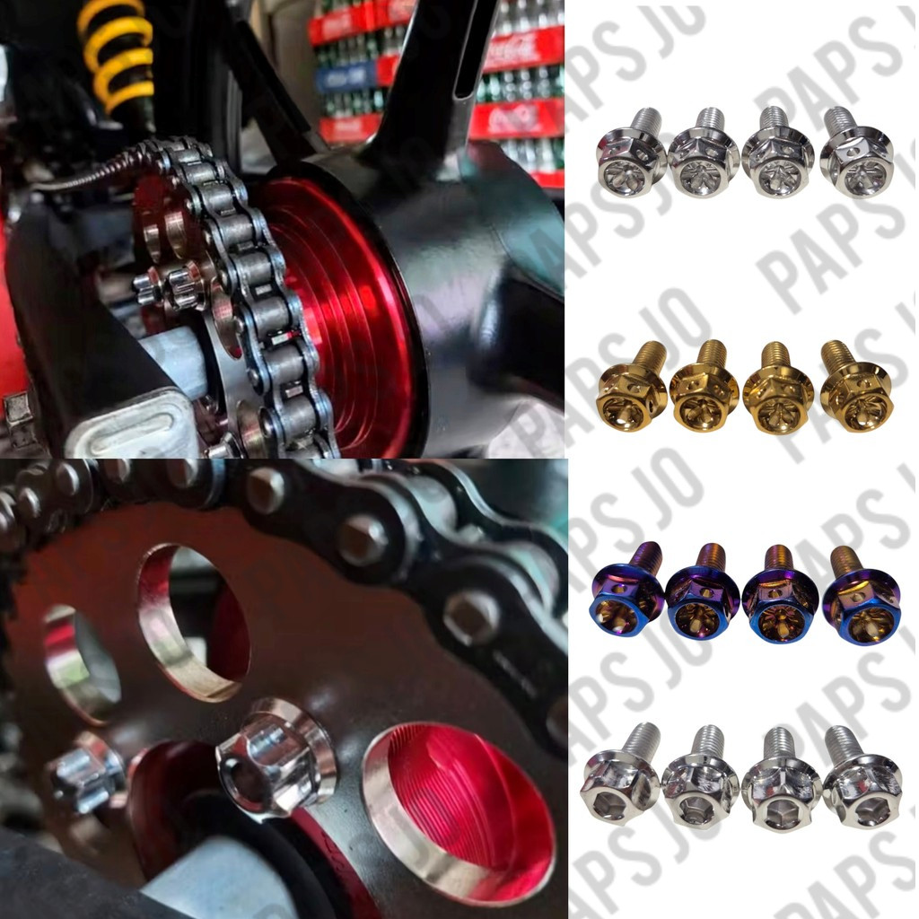 SPROCKET/FLANGE BOLT SET 4PCS | Shopee Philippines