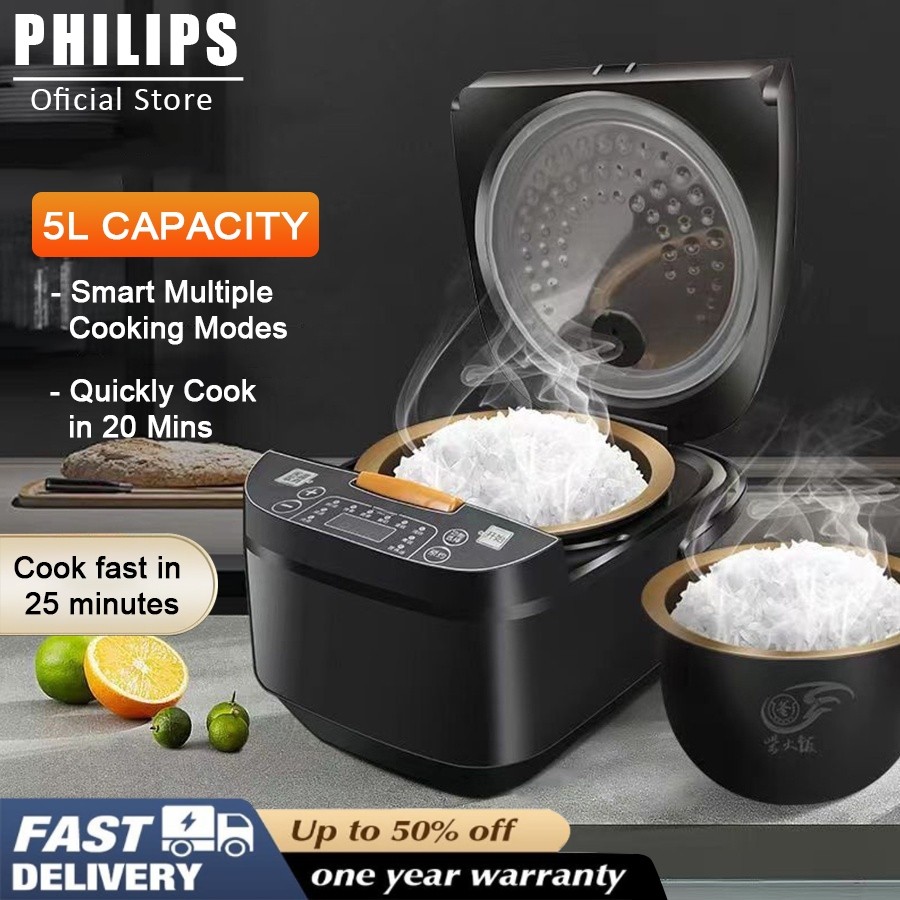 PHILIPS Smart Rice Cooker 5 liters large capacity home rice cooker ...