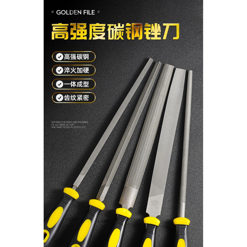 File grinding tool set alloy woodworker's triangular file, small semi ...