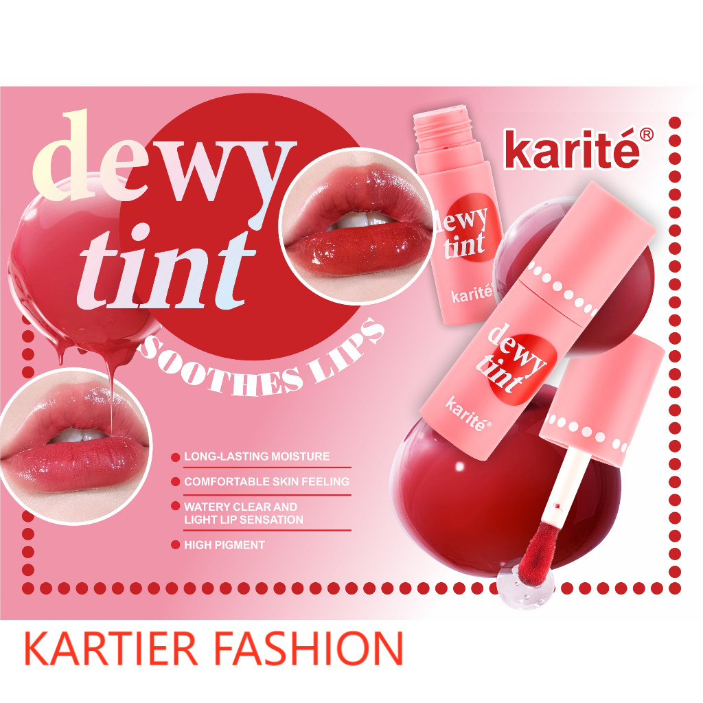 4 Colors Karite Waterproof Long Lasting Matte Lip Tint & Check Tint ...