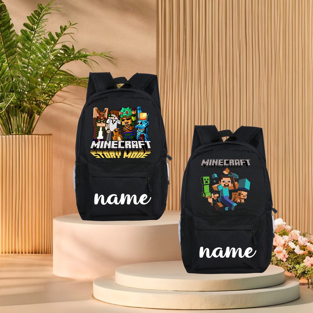 Minecraft Mochila Game Cartoon Backpack Boy Girl Anime School Student ...