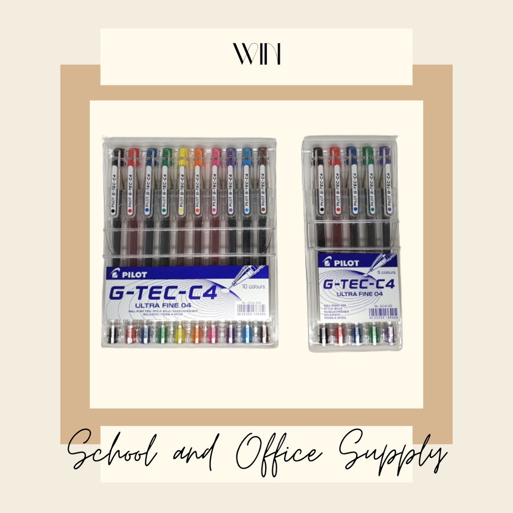 Pilot G-Tec C4 set of 10 colors & 5 colors | Shopee Philippines