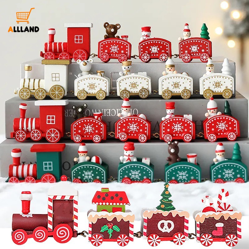 Mini Creative Merry Christmas Train Ornament/ Cute Painted Toy Train ...