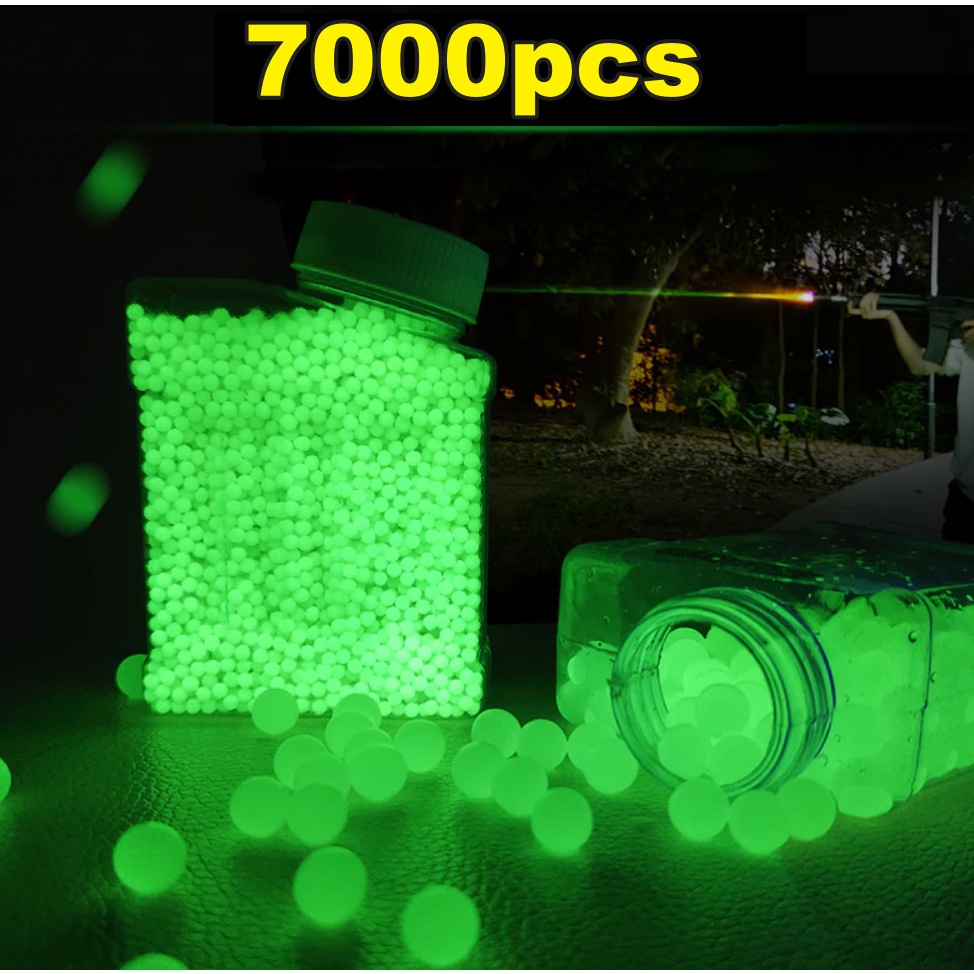 7000 PCS 7-8MM Glow in the Dark Gel beads Luminous Beads | Shopee ...