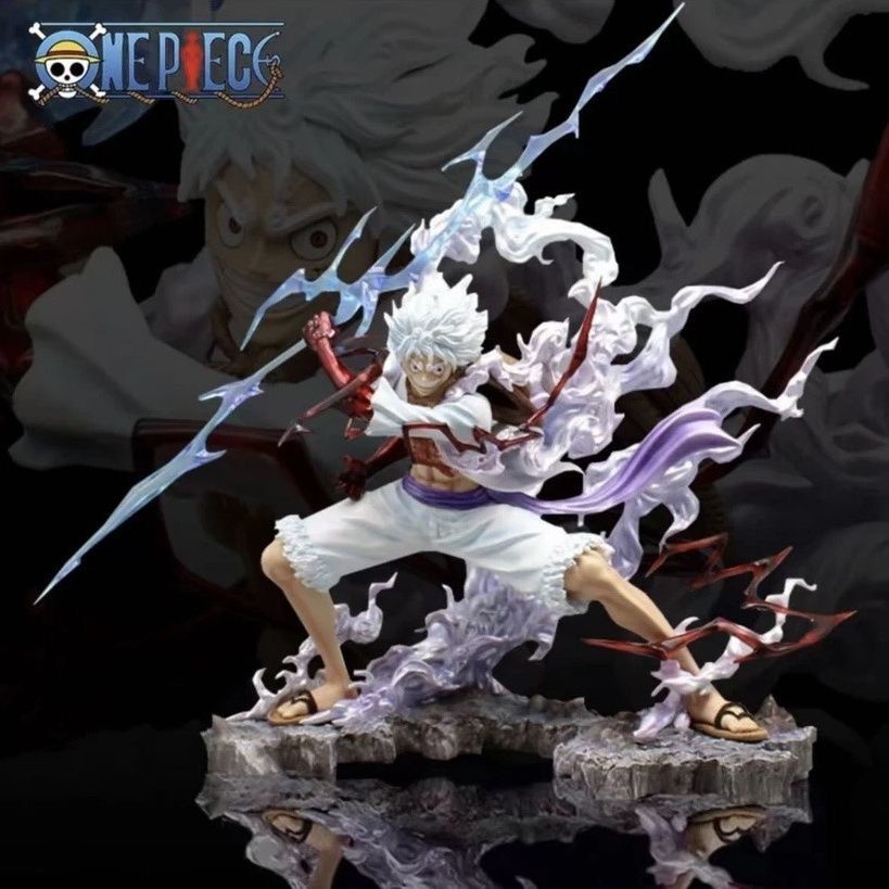 28cm Anime One Piece Sun God Nika Luffy Figure GK Gear Fifth The island ...