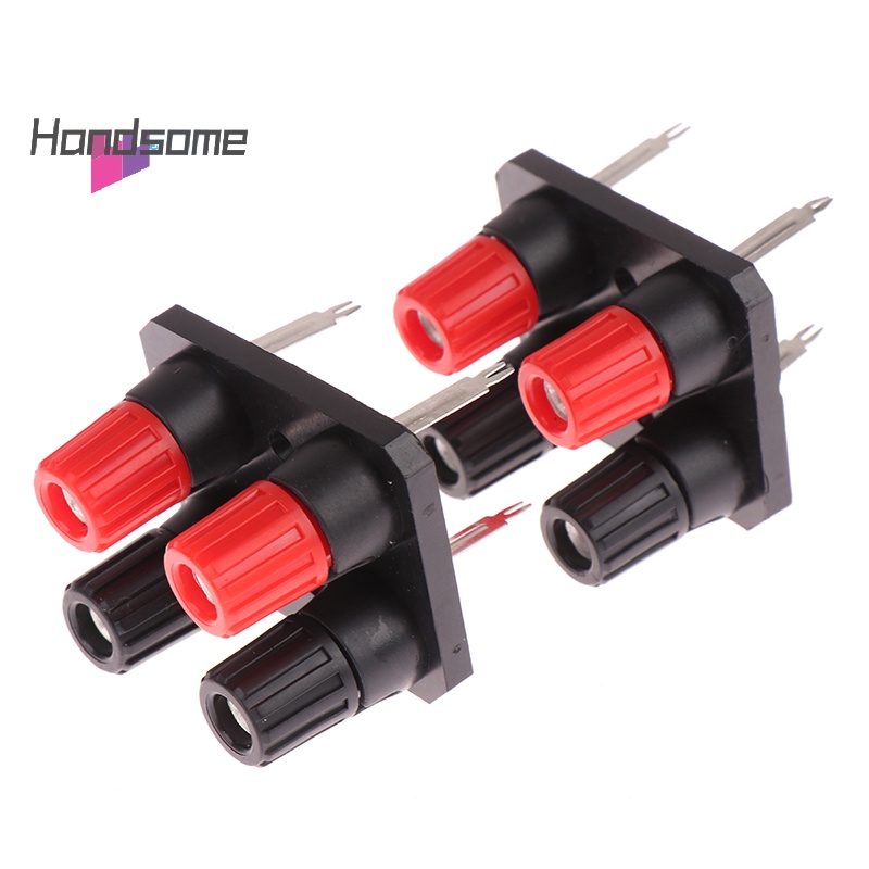 Handsome- 2pc External Banana Jack 4Pin Speaker Amplifier Wire Clip ... Handsome- 2pc External Banana Jack 4Pin Speaker Amplifier Wire Clip ...