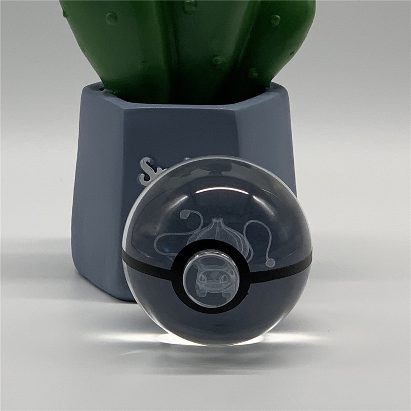 LED Light 3D Pokemon Crystal Ball Night Lamp Toy Mewtwo Pikachu ...
