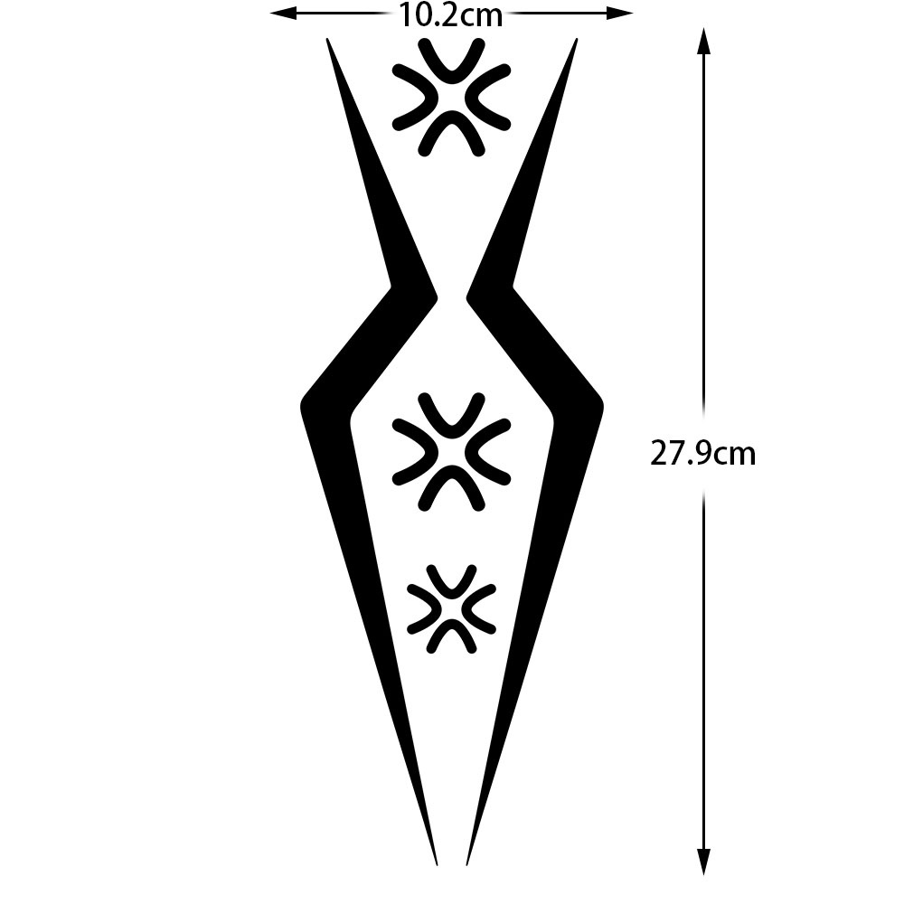 Reflective Motorcycle Head Modification Sticker Decor Moto Body ...