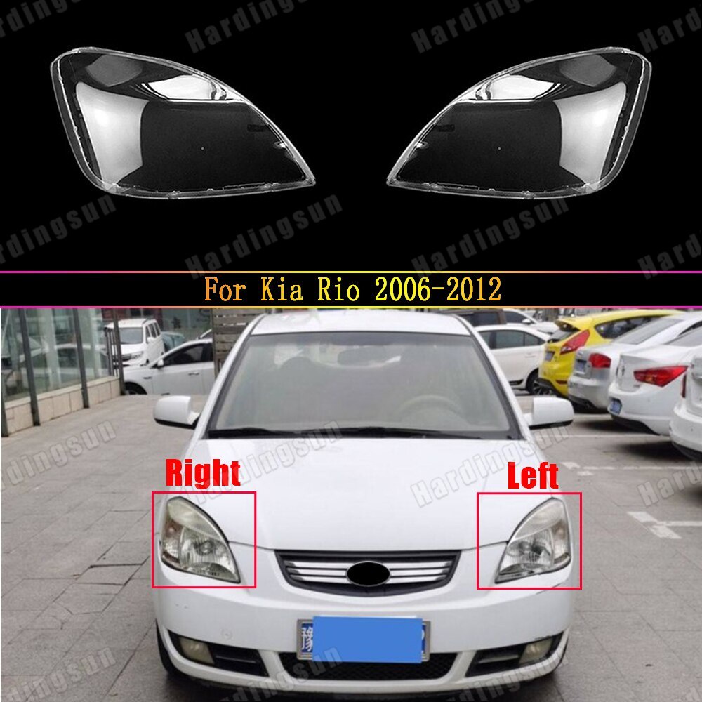 For Kia Rio 2006 2007 2008 2009 2010 2011 2012 Car Headlight Cover ...