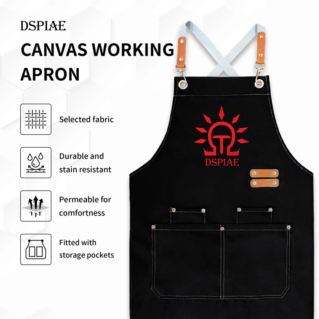DSPIAE CAN-01 Canvas Working Apron | Shopee Philippines