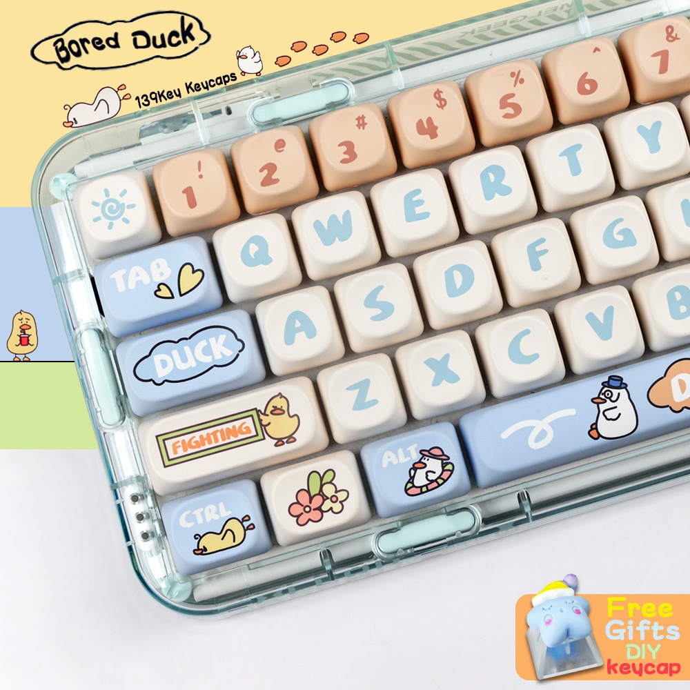 Bored Duck Keycaps 139Keys/Set PBT MOA Profile DYE-SUB DIY Custom for ...