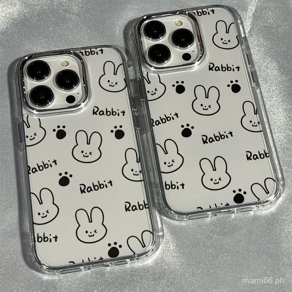 Line sense bunny graffiti couple mobile phone shell silicone ...
