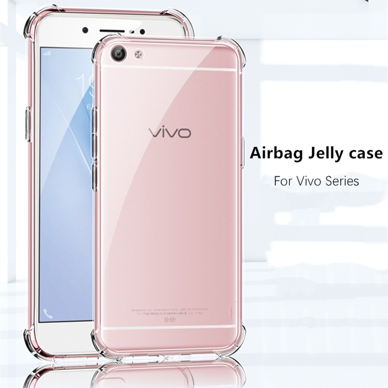 For Vivo Y53 Y53i 1606 1606A Flexible Clear Liquid Silicone Anti ...