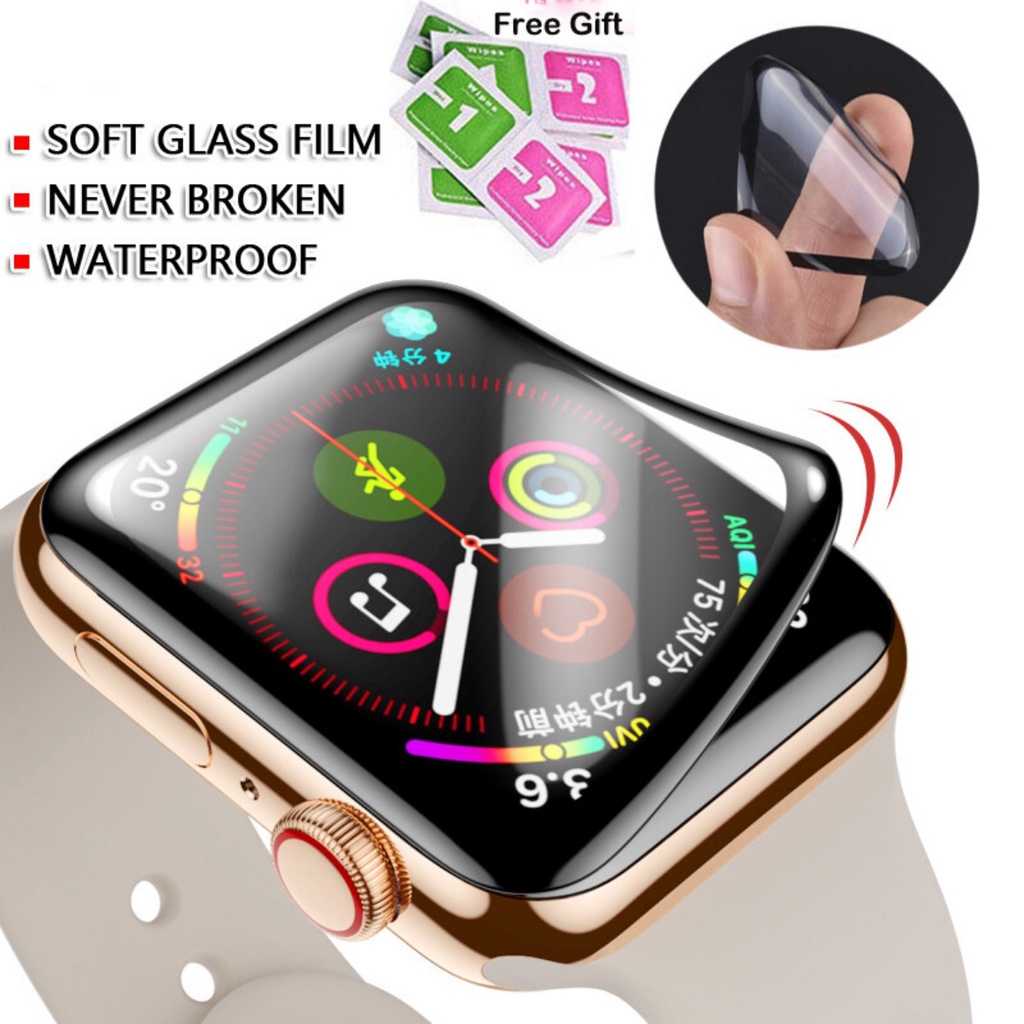 3D HD Film Soft Not Glass For Watch 7 6 5 4 3 2 1 SE 41mm 45mm 44mm ...