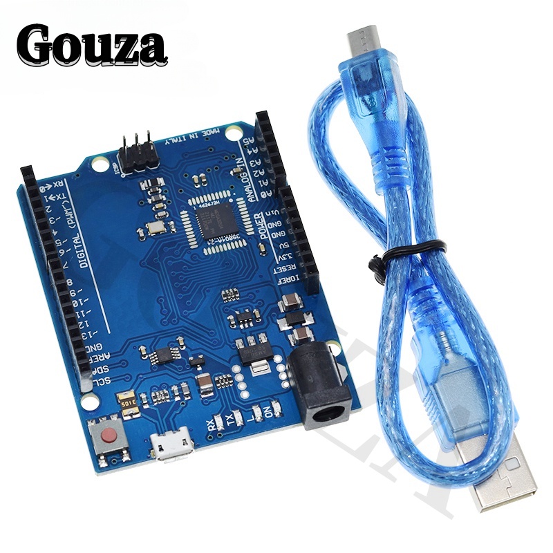 GOUZA Leonardo R3 Microcontroller Original Atmega32u4 Development Board With USB Cable ...