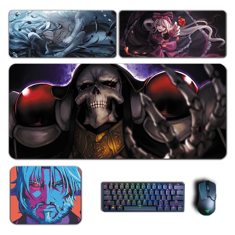Anime Overlord Large Mouse Pad Momonga Albedo Shalltear Mousepad ...