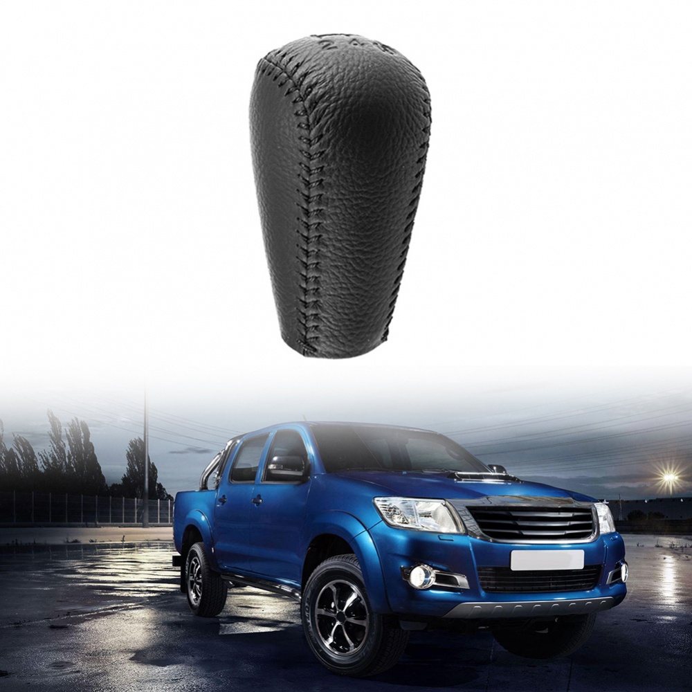 Perfect Fit Black Leather Gear Shift Knob for For TOYOTA Hilux Vigo SR5 ...