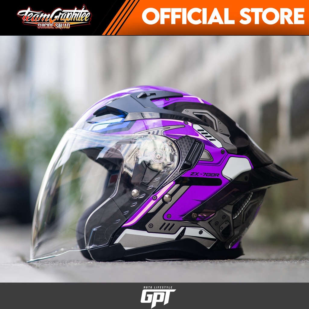 RYZEN HELMET ZX-700R CYBORG (HALF FACE DUAL VISOR) | Shopee Philippines