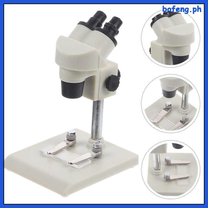 Realistic Microscope Model Ornament Miniature Toys Desktop Dollhouse ...