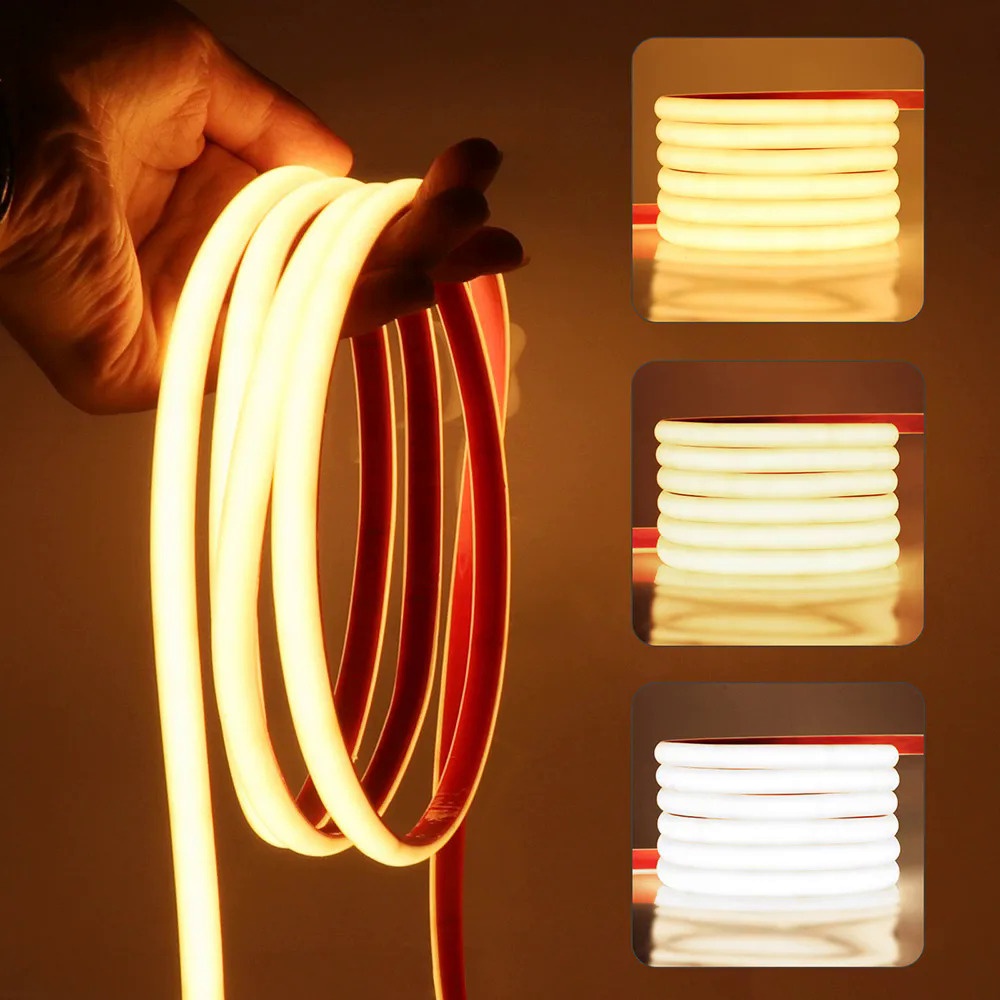 24V COB LED Strip Light IP68 Waterproof 5m 10m 15m 20m Flexible Tape ...