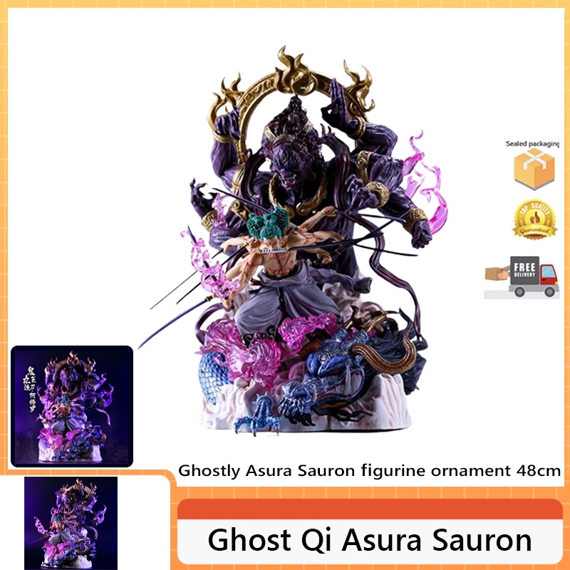Ghost Qi Asura Soron 48CM Ghost Asura One Piece Zoro Scene Statue Boxed ...