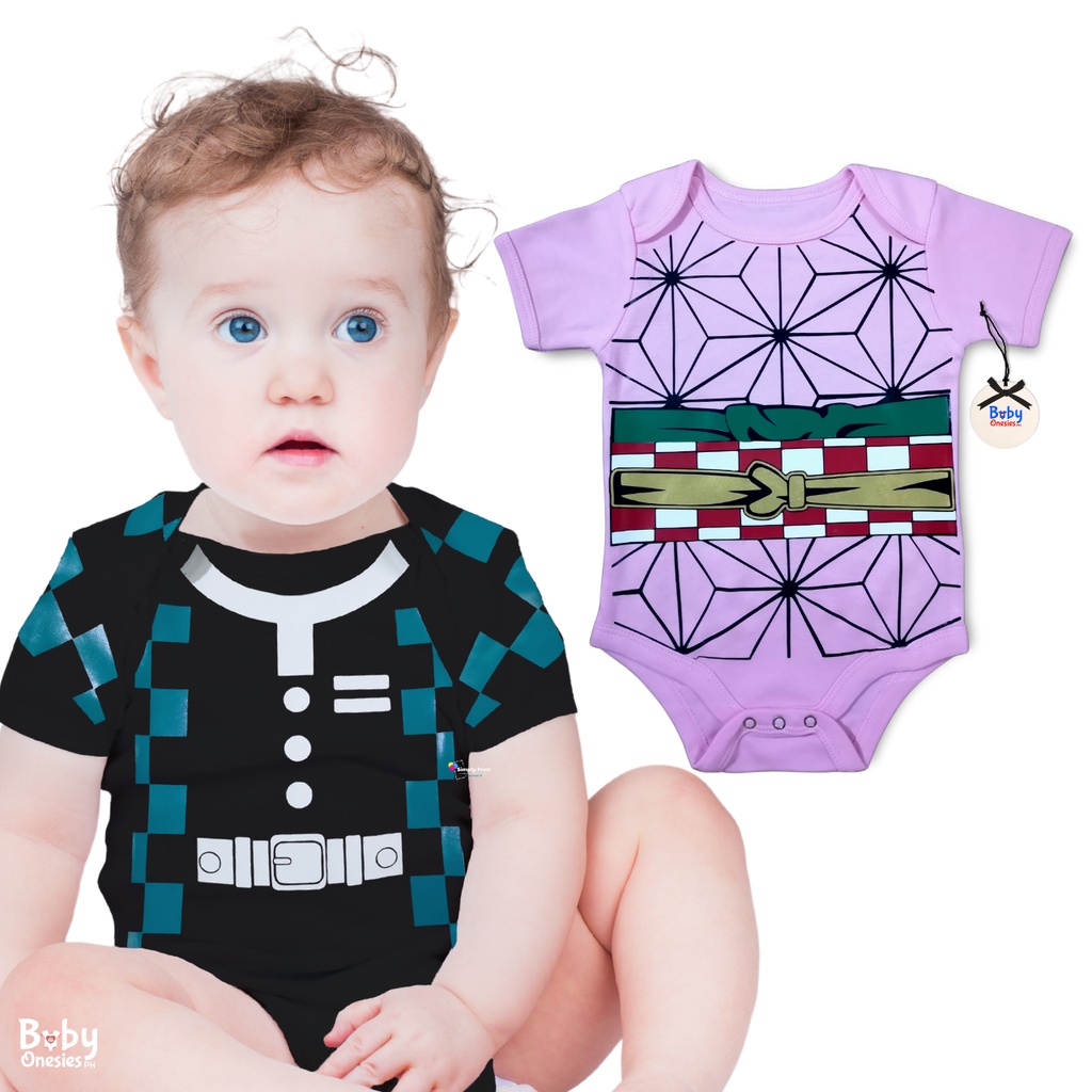 Baby Onesies PH Demon Slayer Tanjiro Nezuko Anime Cosplay Baby Onesie 0 ...