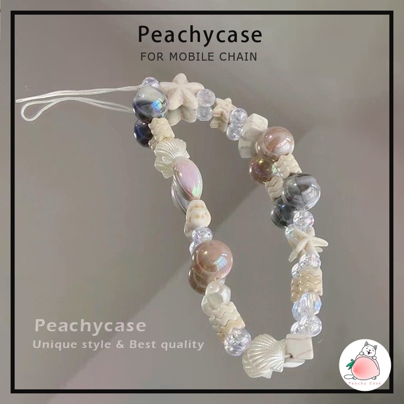 Fashion Seashell Starfish Beaded Phone Lanyard Wrist Strap Handmade ...