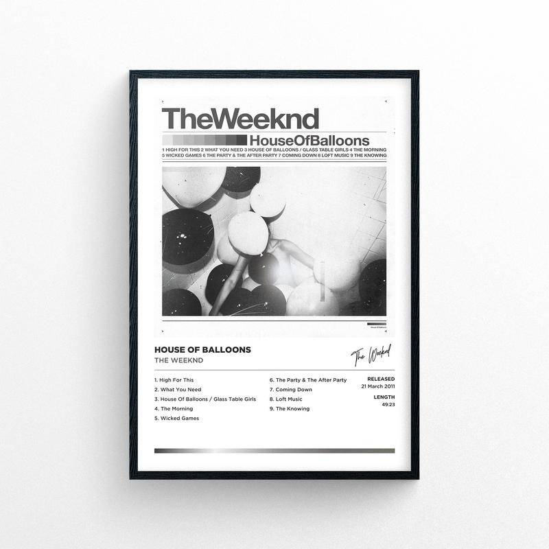 The Weeknd - House Of Balloons Unframed Poster Print | Polaroid Style ...