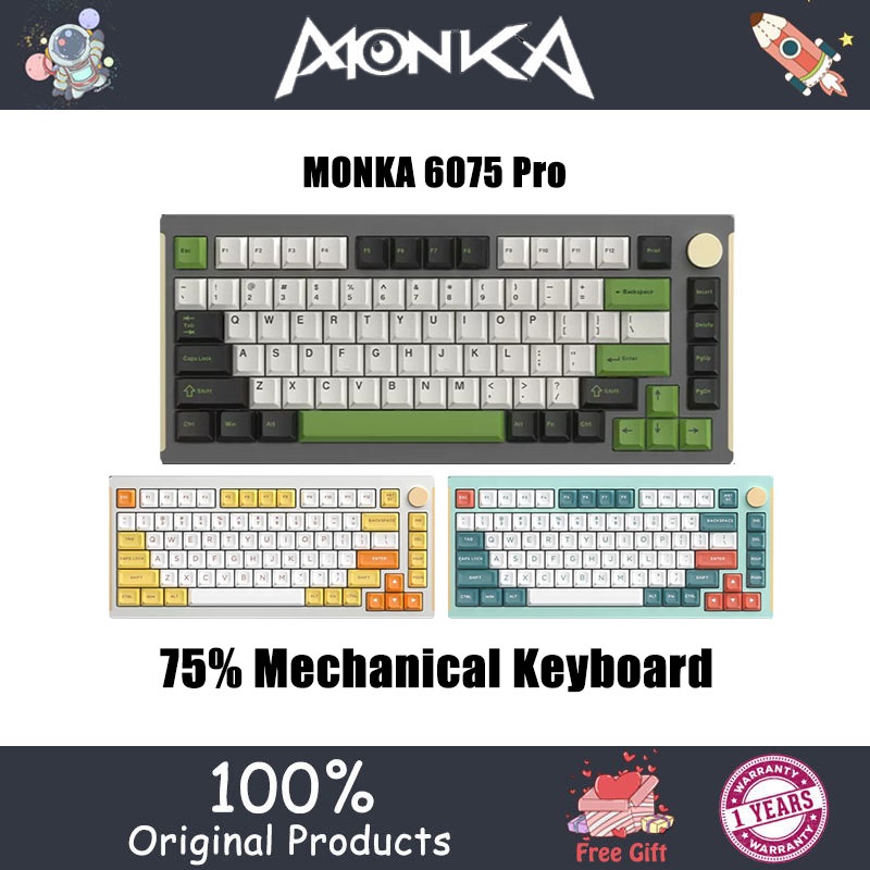 MONKA 6075 Pro Wireless Customized Aluminum Gasket Structure Mechanical ...