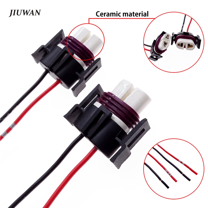 Car Headlight Bulb Socket Wire Connector Fog Light Cable Plug H8 H9 H11 ...