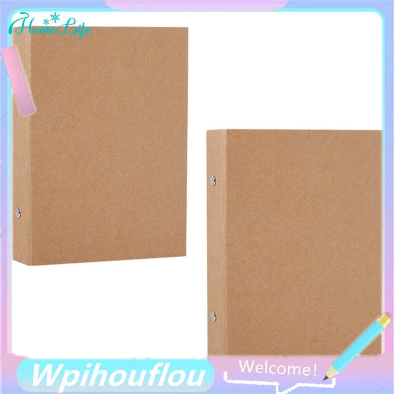 [HoME&life] 2Pcs A5 Refillable Ring Binder, A5 Kraft Paper Binder Tray ...