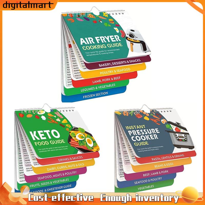 [digitalmart]3 Set Air Fryer Cheat Sheet Magnets Cooking Times Chart | Shopee Philippines