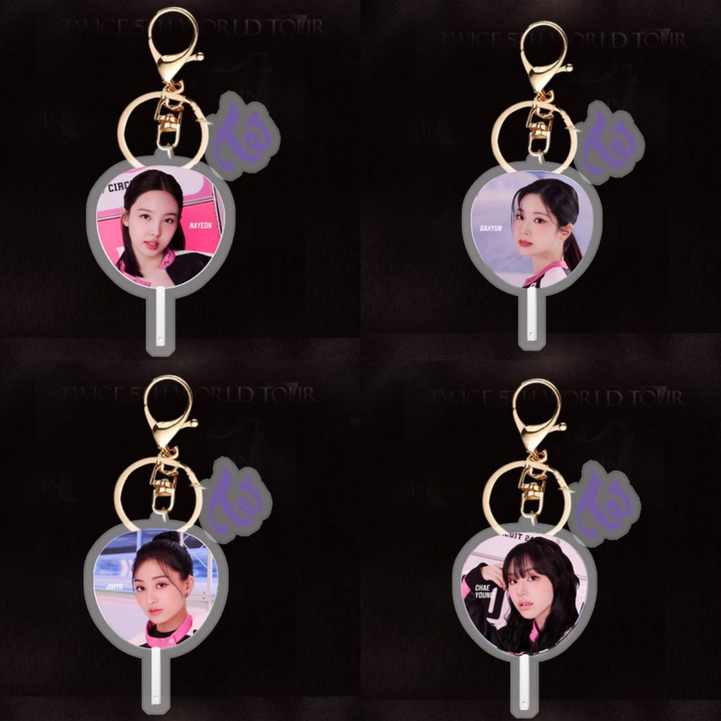 TWICE Acrylic Key Chain Album ONCE AGAIN Transparent Keyring Hanging Up ...