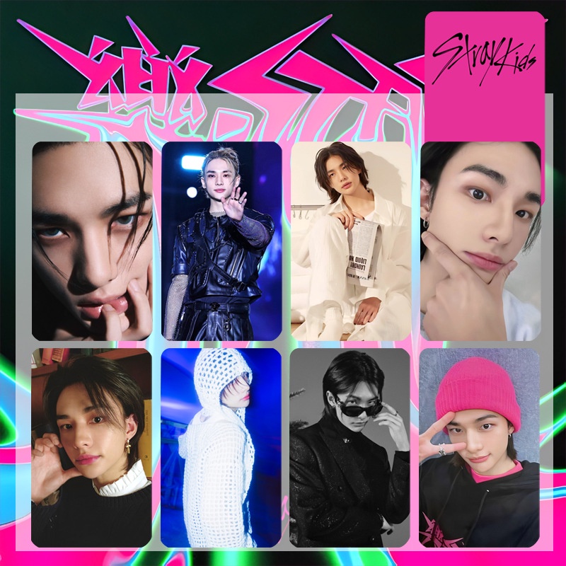 8-9pcs/set STRAY KIDS Album ROCK STAR Photocards StrayKids Lomo Cards ...