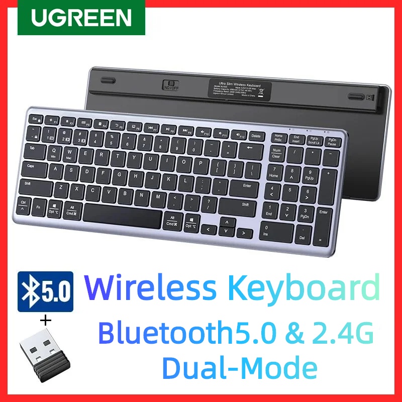 UGREEN Keyboard Bluetooth5.0 & 2.4G Dual-Mode Wireless Keyboard 99 ...