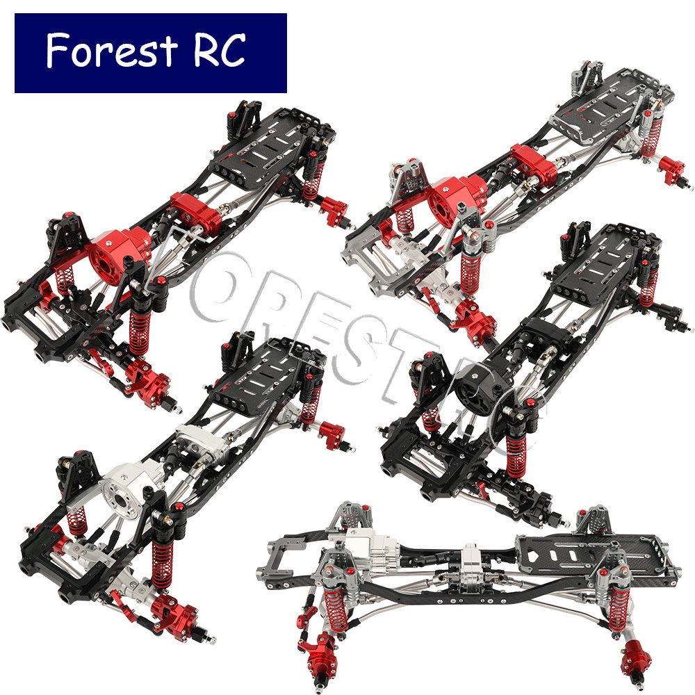 Carbon Fiber Chassis Frame with Prefixal Transmission for Axial 1/10 SCX10 II 90046 90047 ...