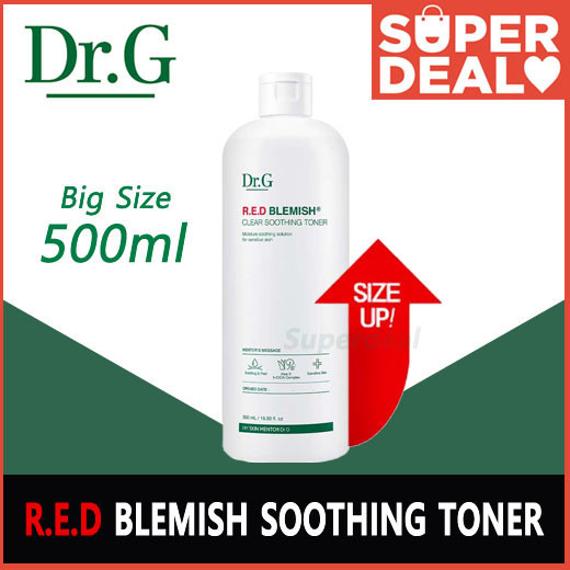 Dr.G Red Blemish Clear Soothing Toner 500ml Big Size with FREEBIES ...