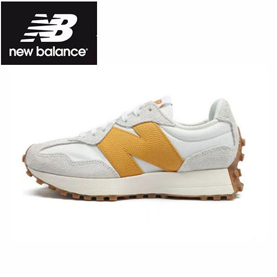 New Balance NB 327 White Grey Yellow WS327BY Women's and Men's Shoes ...