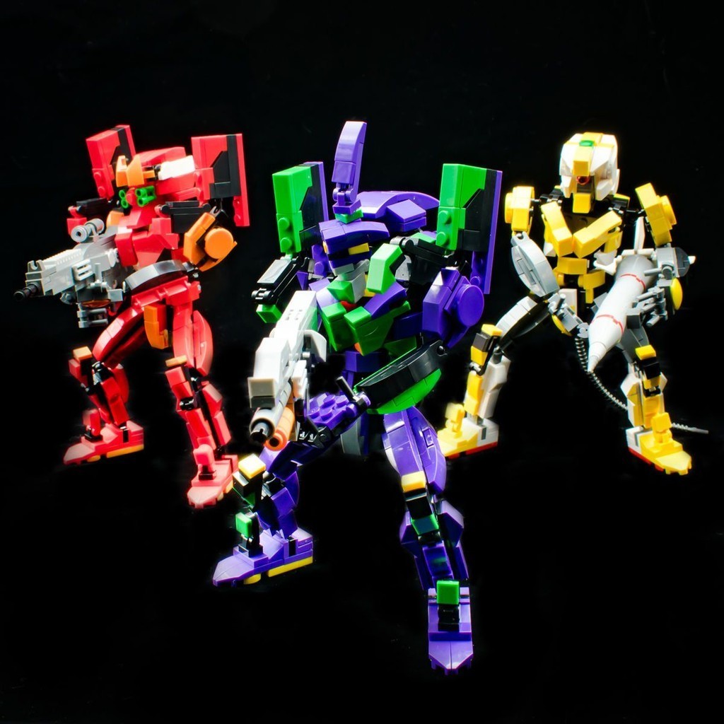 Evangelion EVA Unit 1 Unit 0 Unit 2 MOC Assembled Mecha Building Block ...