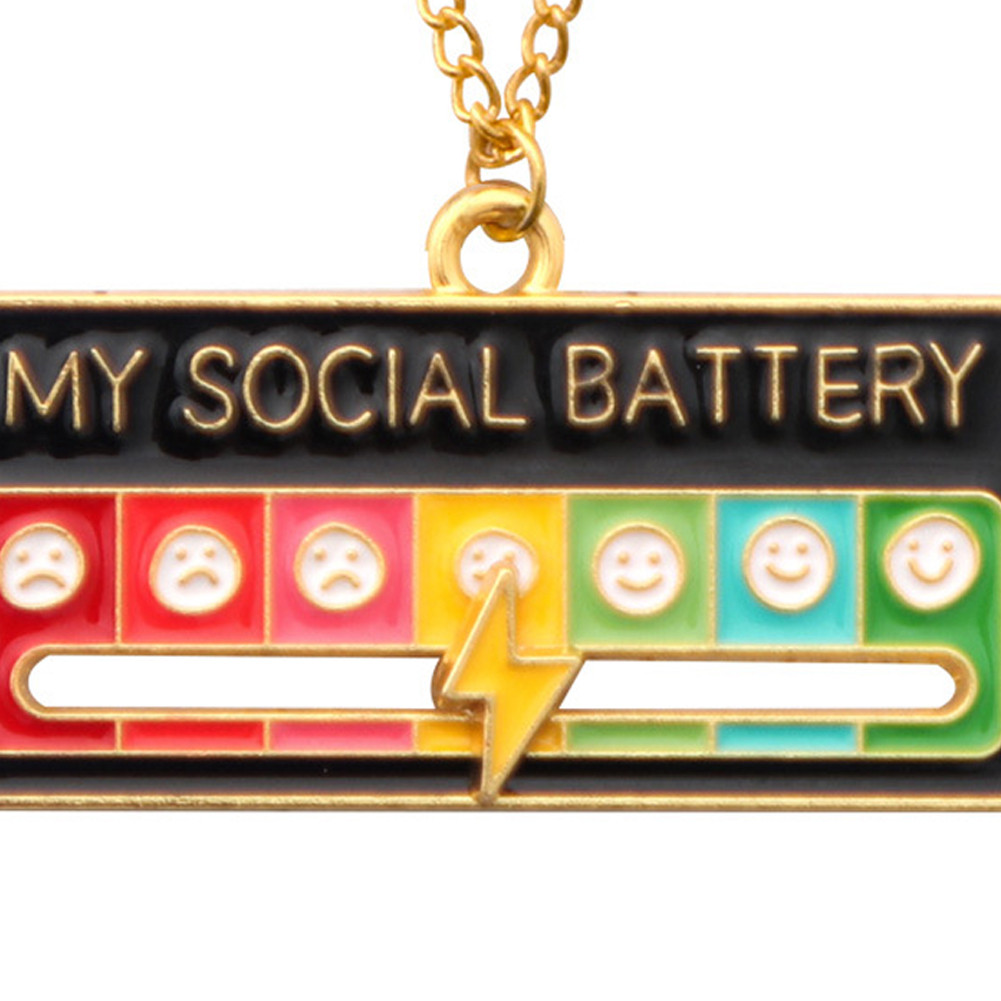 Social Battery Pin Creative Lapel for 7 Days A Week Lapel Pin for ...
