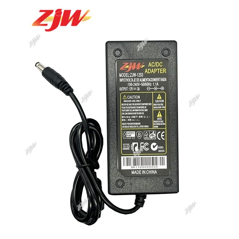 ZJW DC12V Adapt 12V 3A / 12V 5A CCTV Power Supply Adapter 12V Power ...